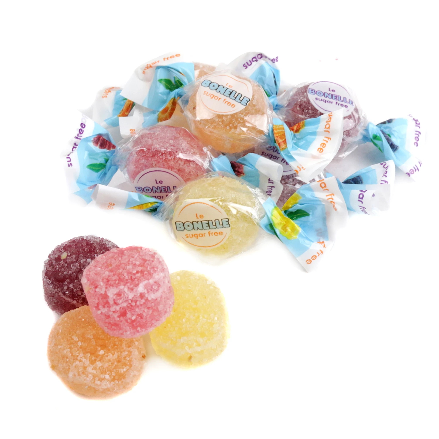 Bonelle Sugar Free Assorted Fruit Jelly Candy Sweet Chewy Fruit Flavors