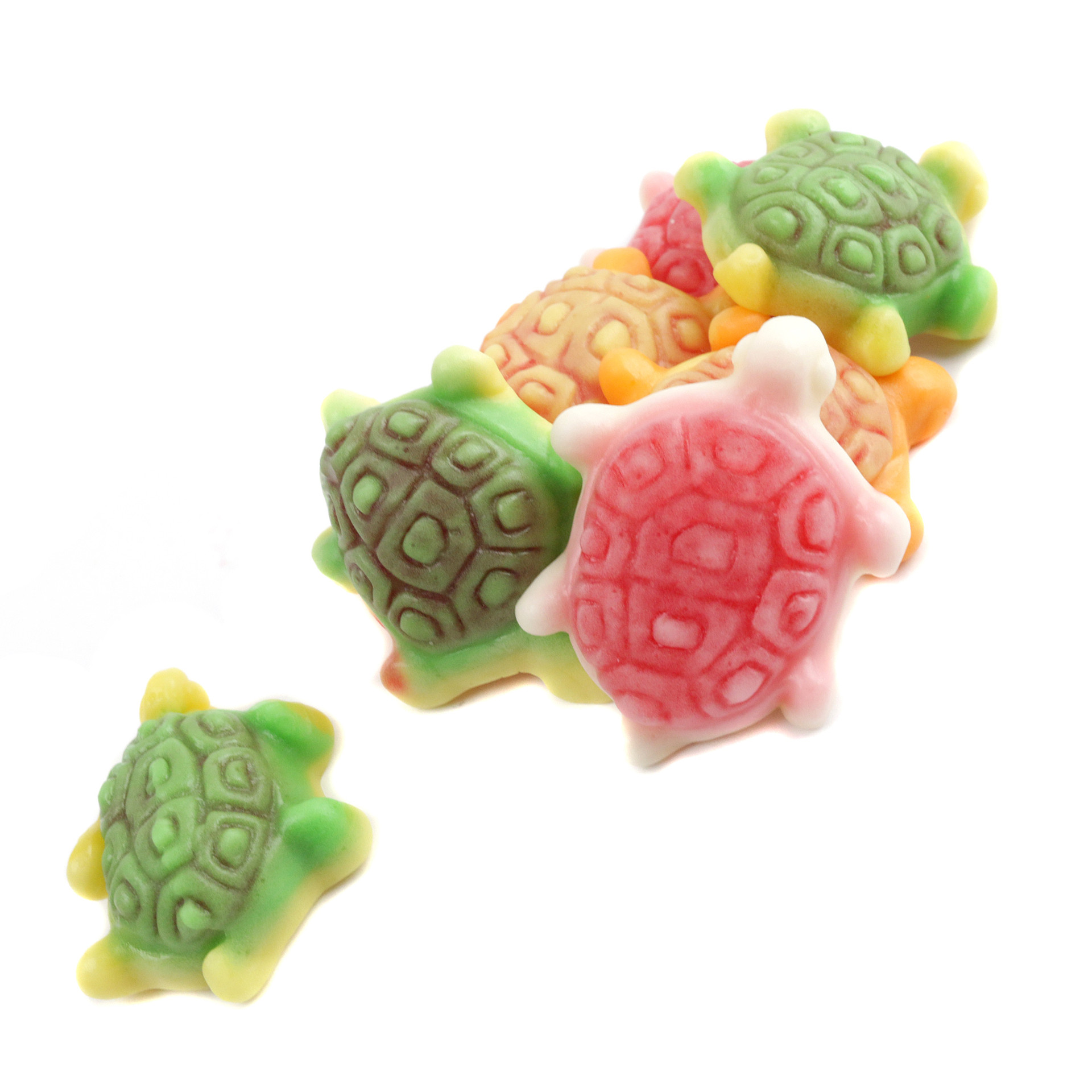 Jelly Filled Gummy Turtles Fruity Candy with Raspberry Center Bulk 1lb