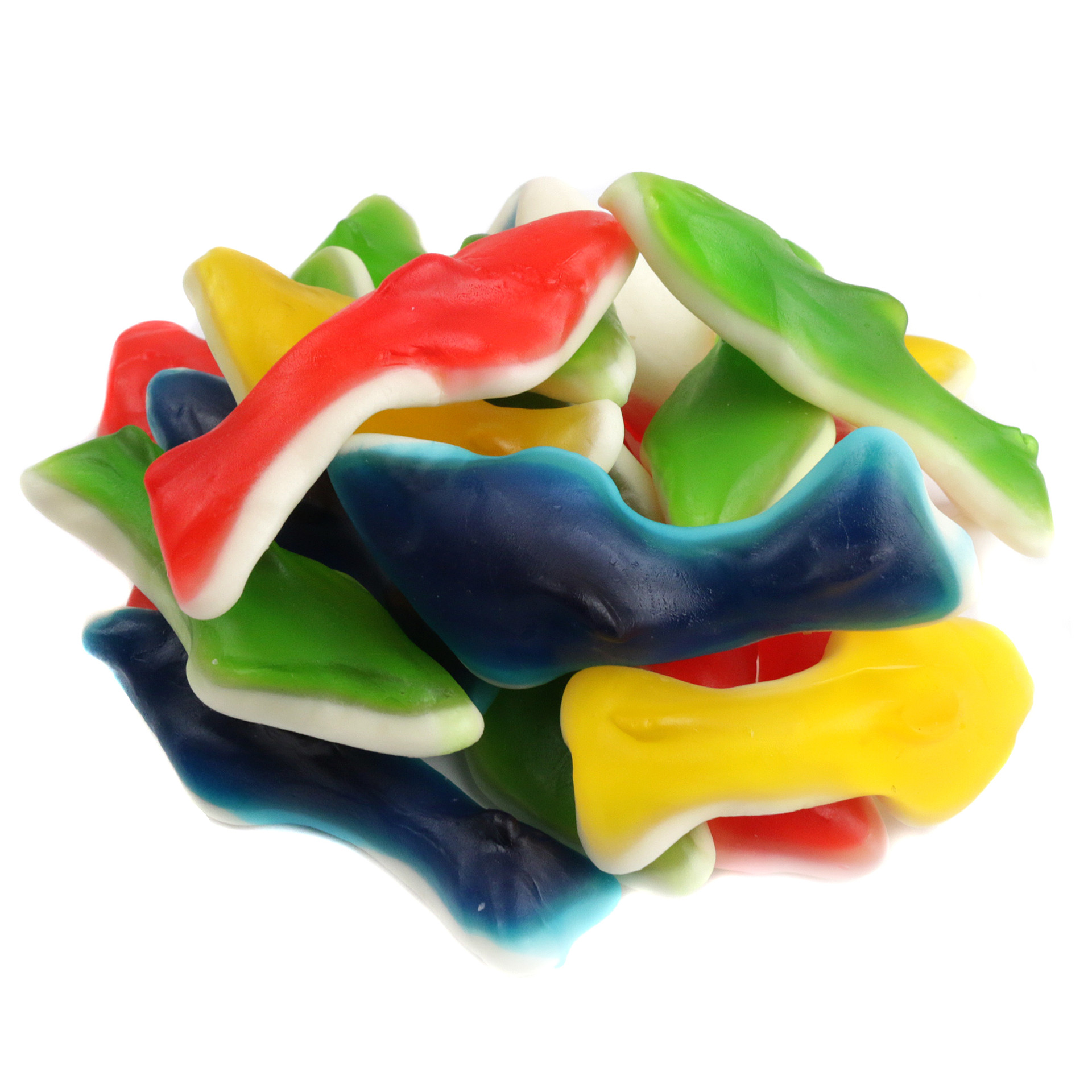 Shark Gummies Blue and White Shark Shaped Candy for Parties and Bulk Snacks