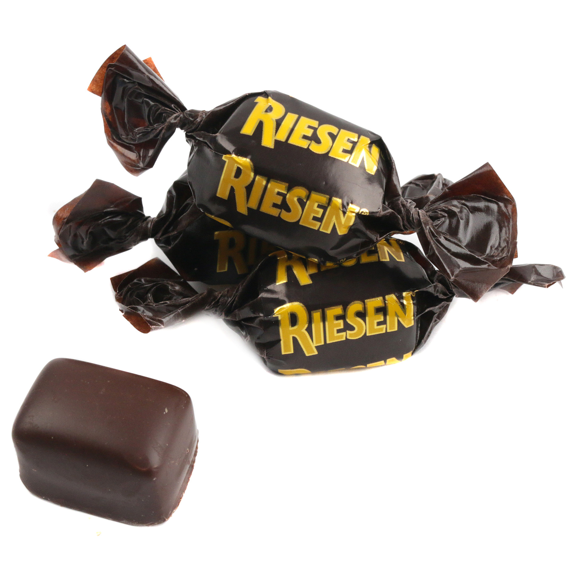Riesen Candy Bulk Wrapped Chewy Caramel and Dark Chocolate Treats