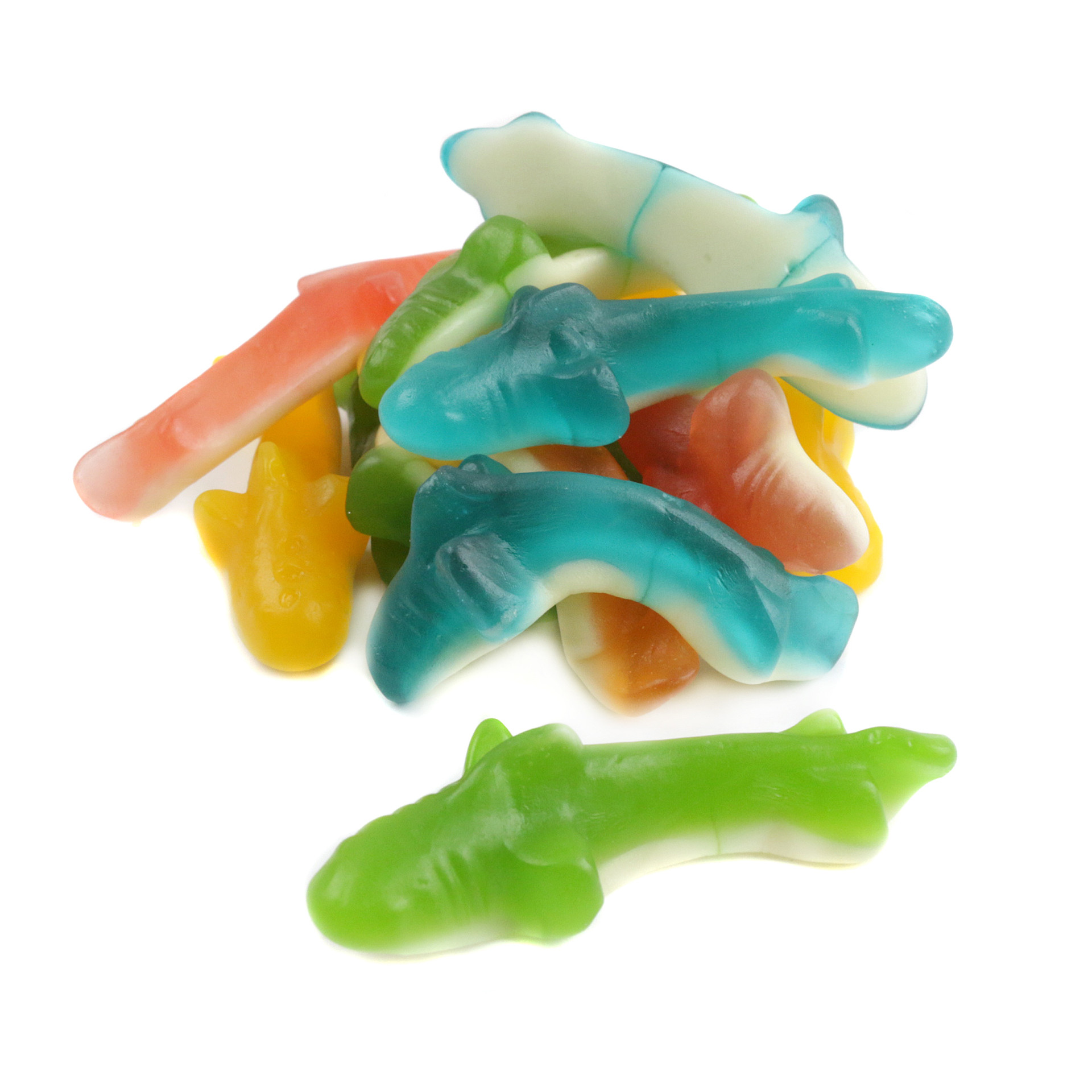 Assorted Gummy Sharks Mini Fruit Flavored Bulk Gummy Candy for Parties