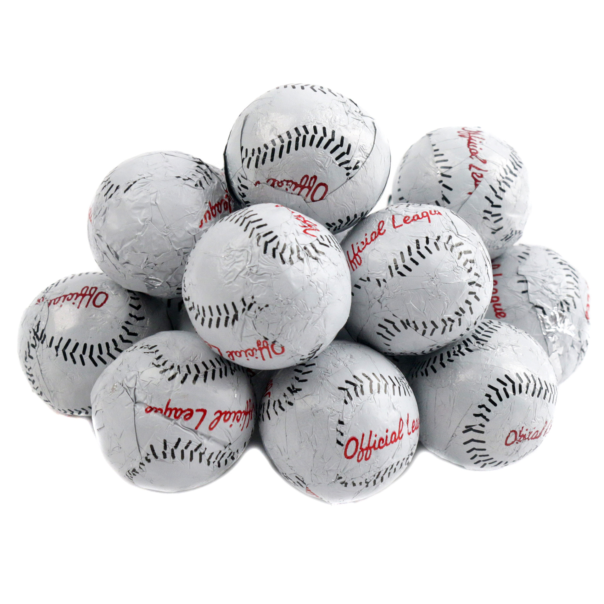 Chocolate Flavored Baseballs Bulk Foil Wrapped Sports Candy