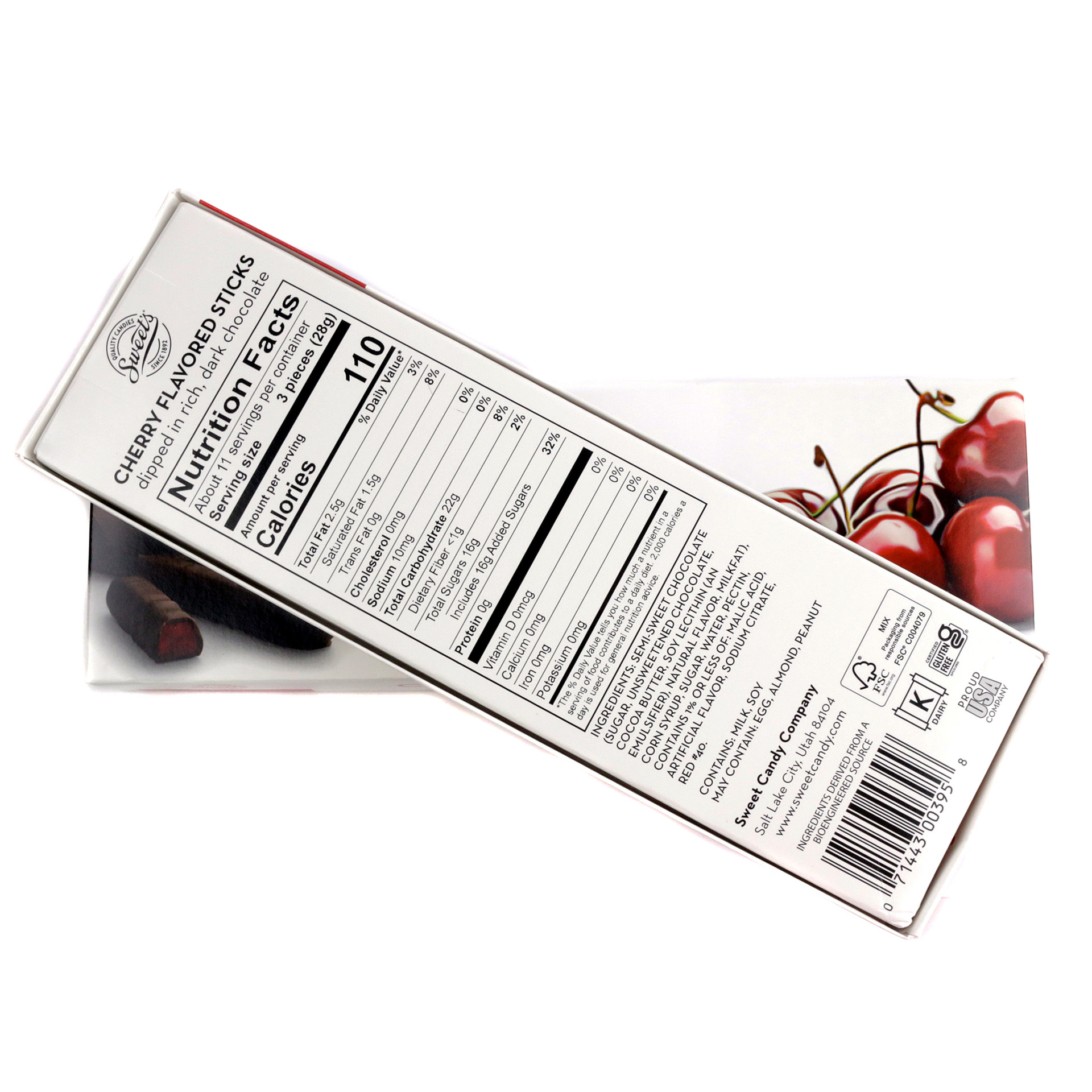 Sweets Milk Chocolate Raspberry Sticks 10.5oz Gluten Free Chocolate Gift