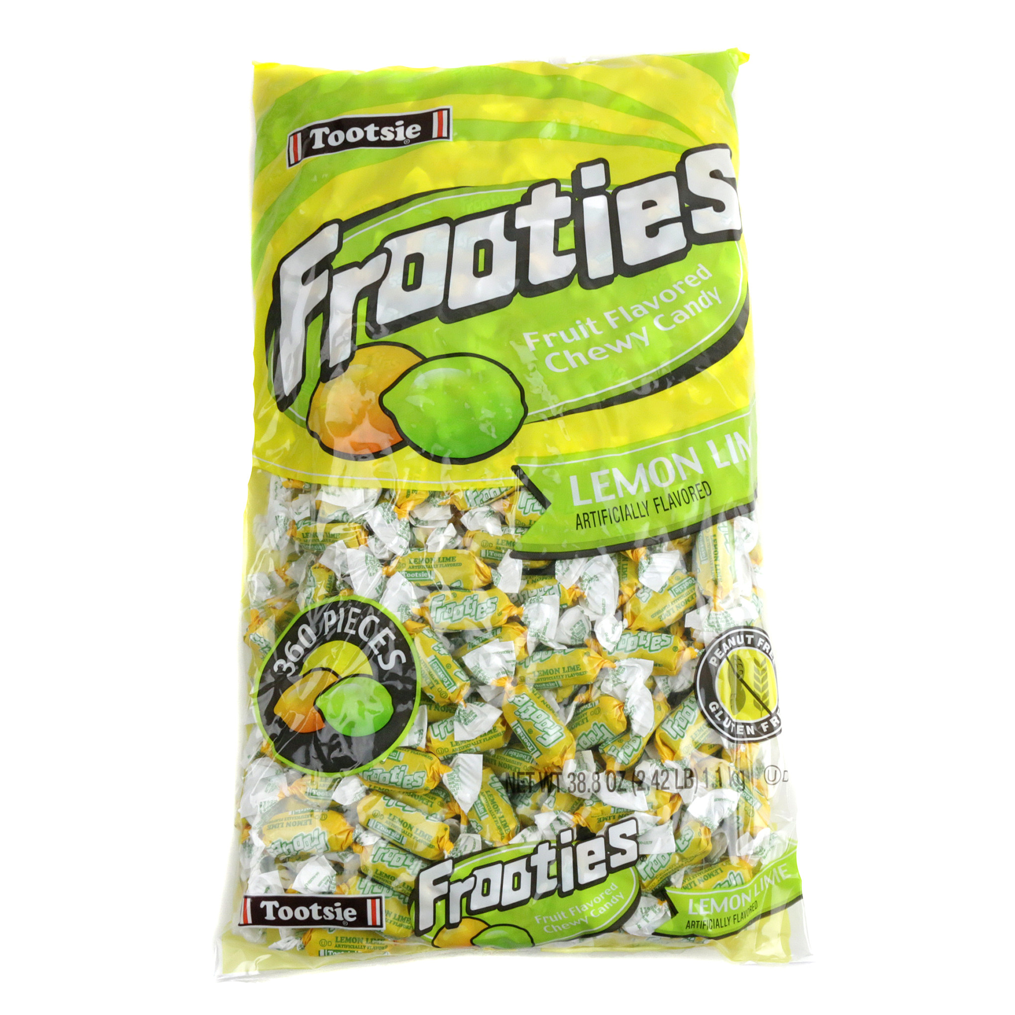 Lemon Lime Frooties Bulk Wrapped Chewy Candy for Parades and Parties