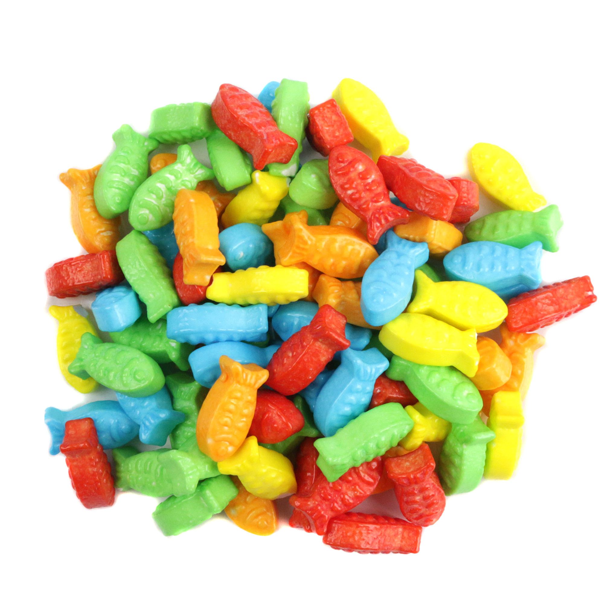 Assorted Candy Fish Guppies Bulk Rainbow Pressed Candy for Parties