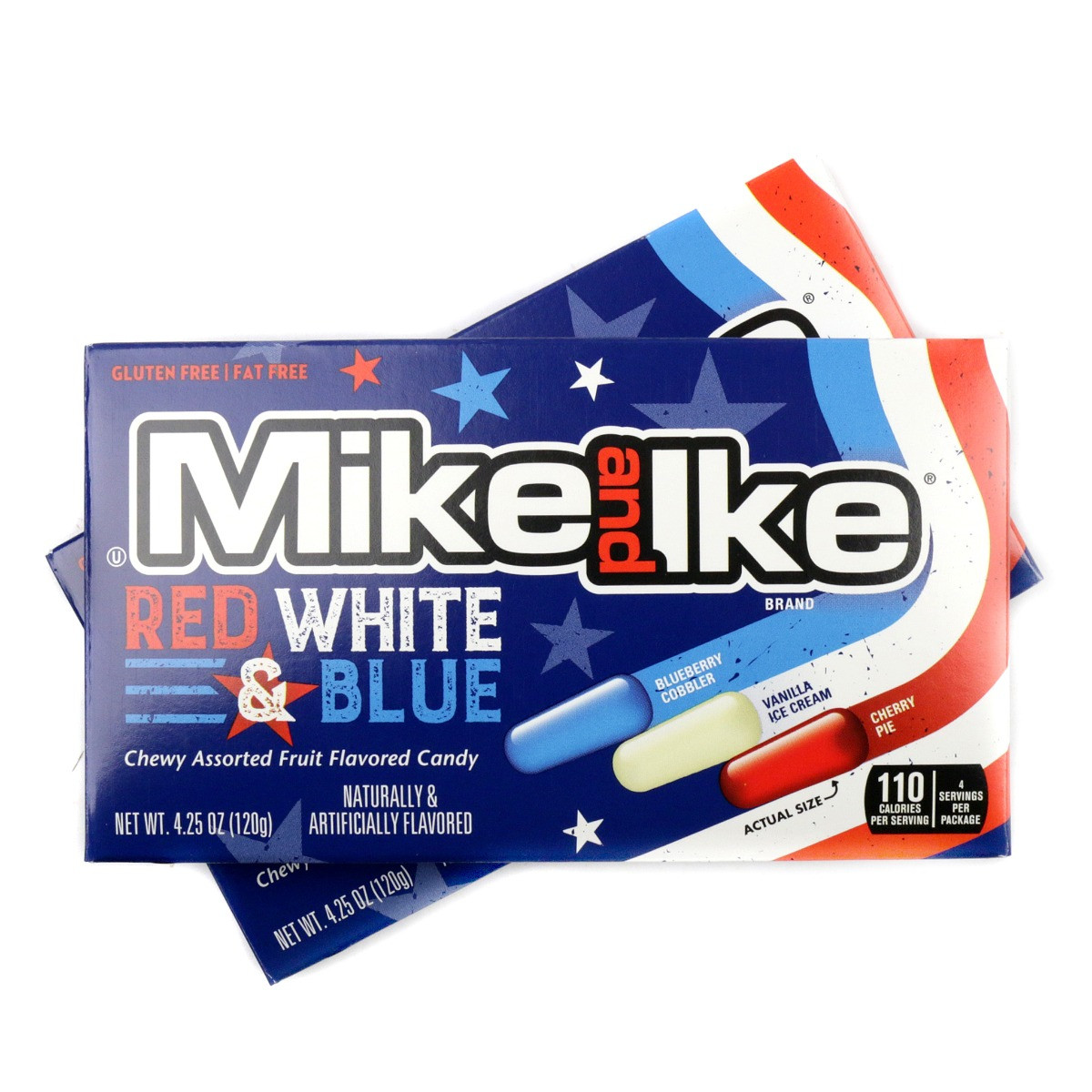 Mike and Ike Red White and Blue Theater Box 12 Pack Patriotic Fruit Flavors