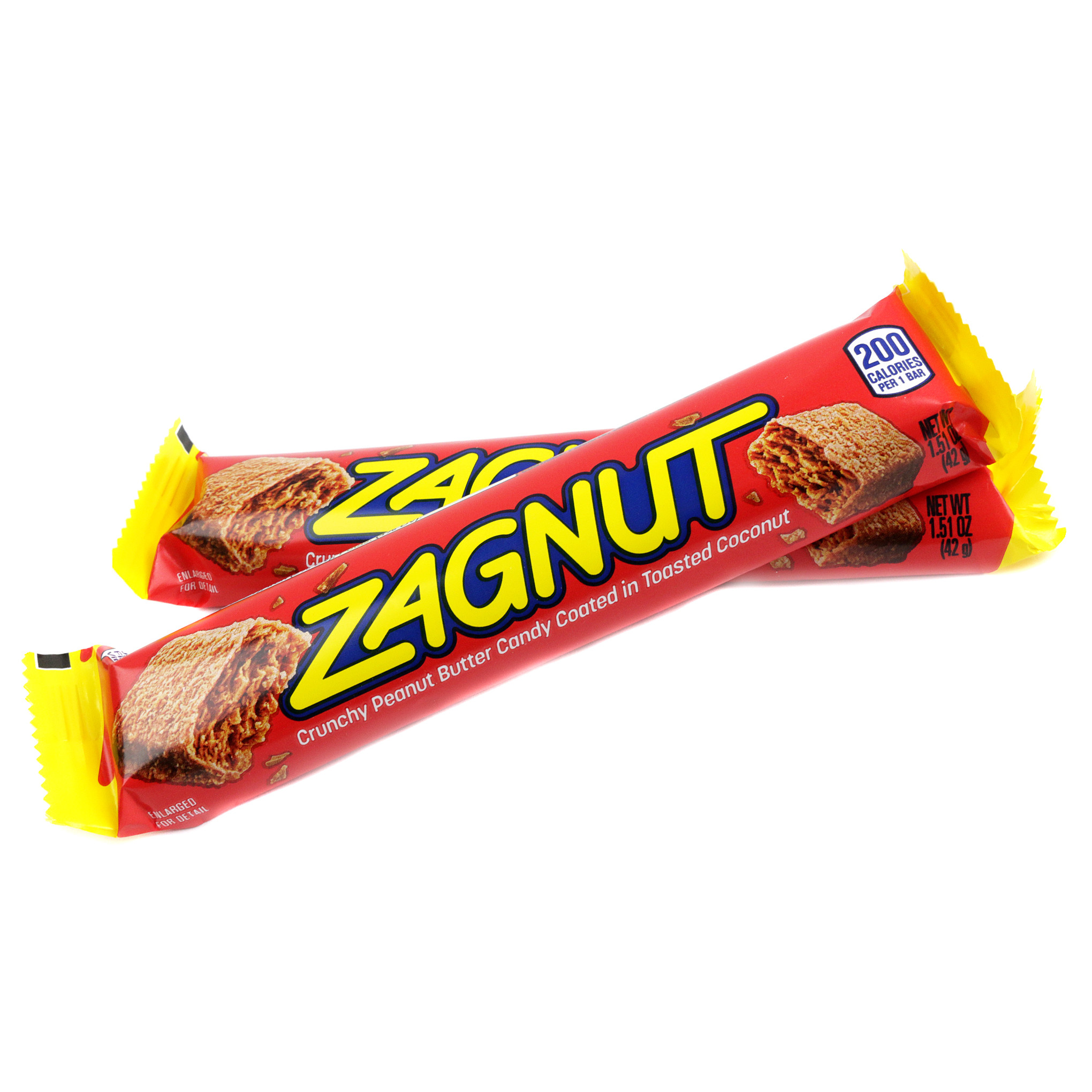 Zag Nut Candy Bar 18 piece Retro Peanut Butter and Coconut Treat