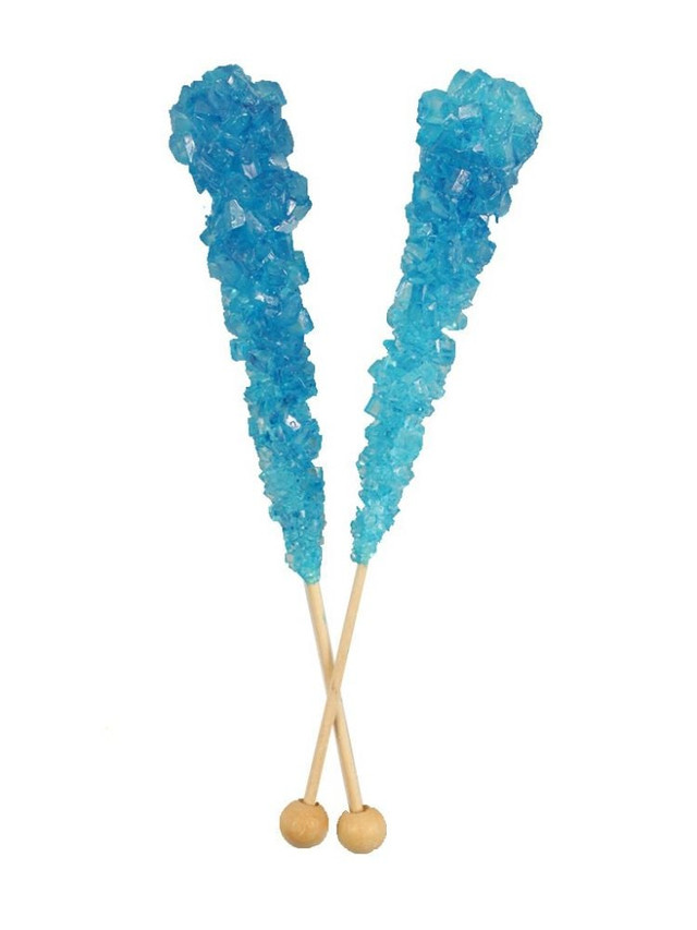 Candy | Assorted Rock Candy Sticks - Wrapped 12 Piece