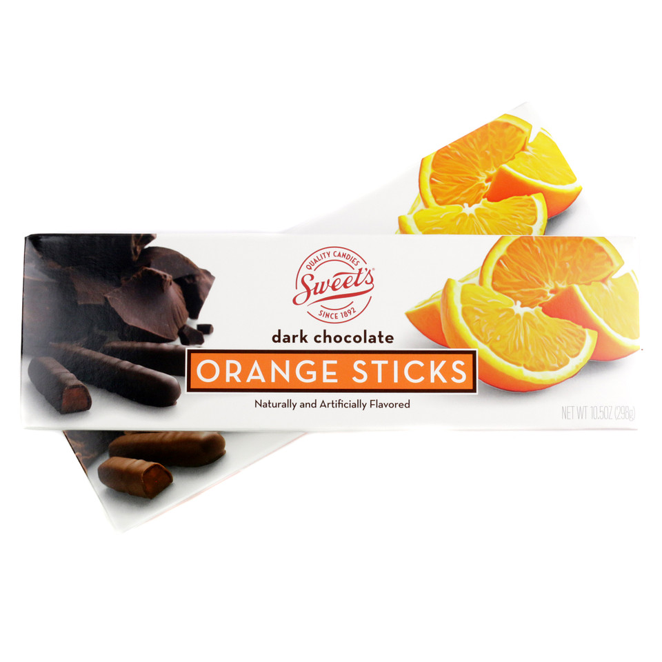 Sweets Milk Chocolate Orange Sticks 10.5oz Gluten Free Chocolate Candy Box
