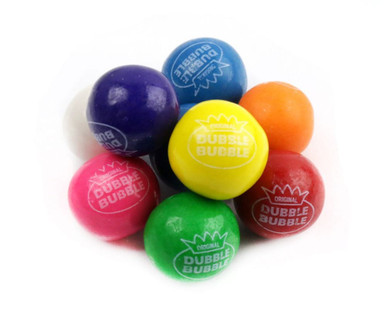 Dubble Bubble .76 Inch Gumballs Bulk Candy for Vending Machines
