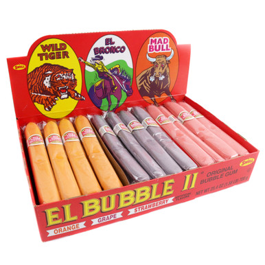 El Bubble II Bubble Gum Cigars 36 Piece Bulk Novelty Chewing Gum