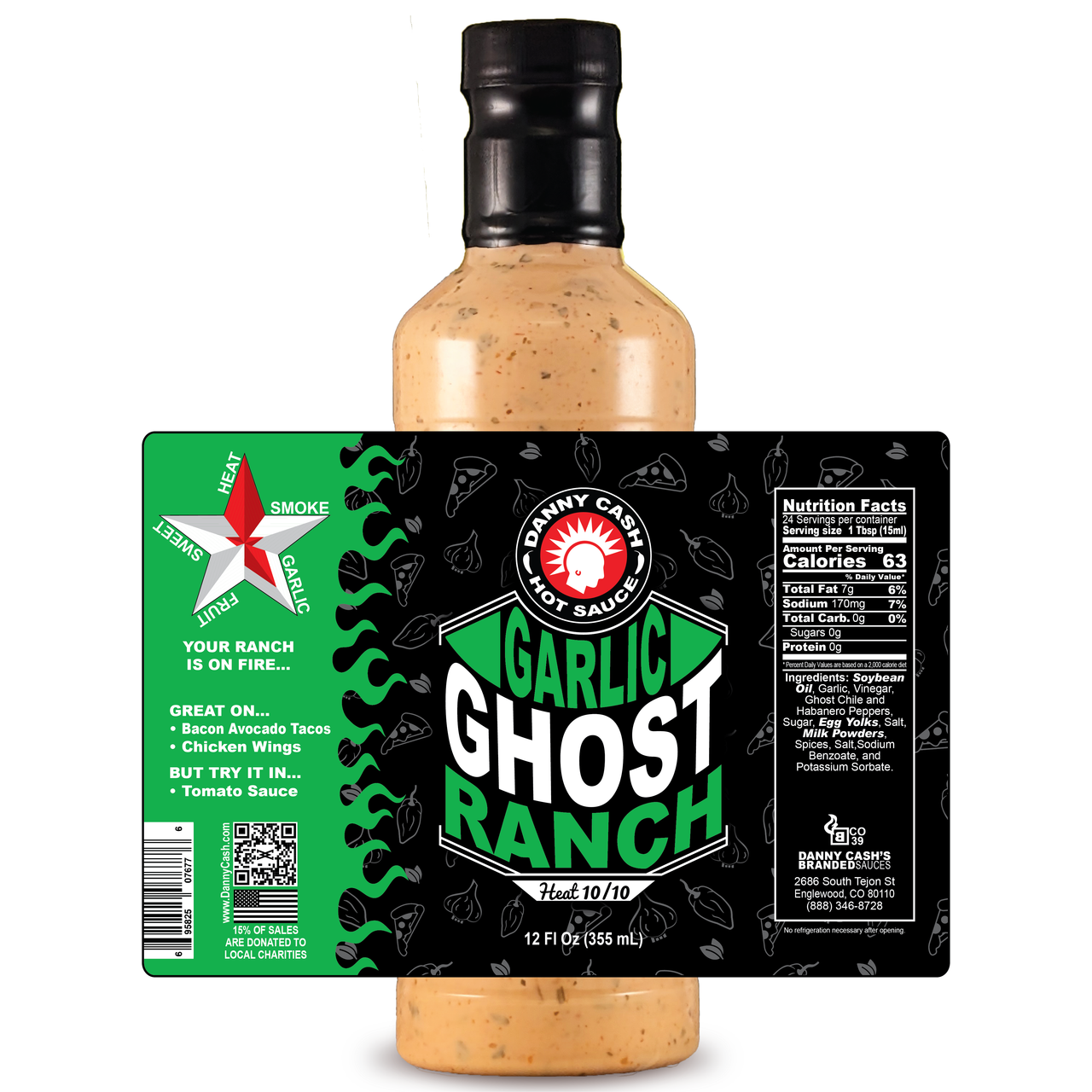 DC39 Danny Cash Garlic Ghost Ranch - Danny Cash Hot Sauce