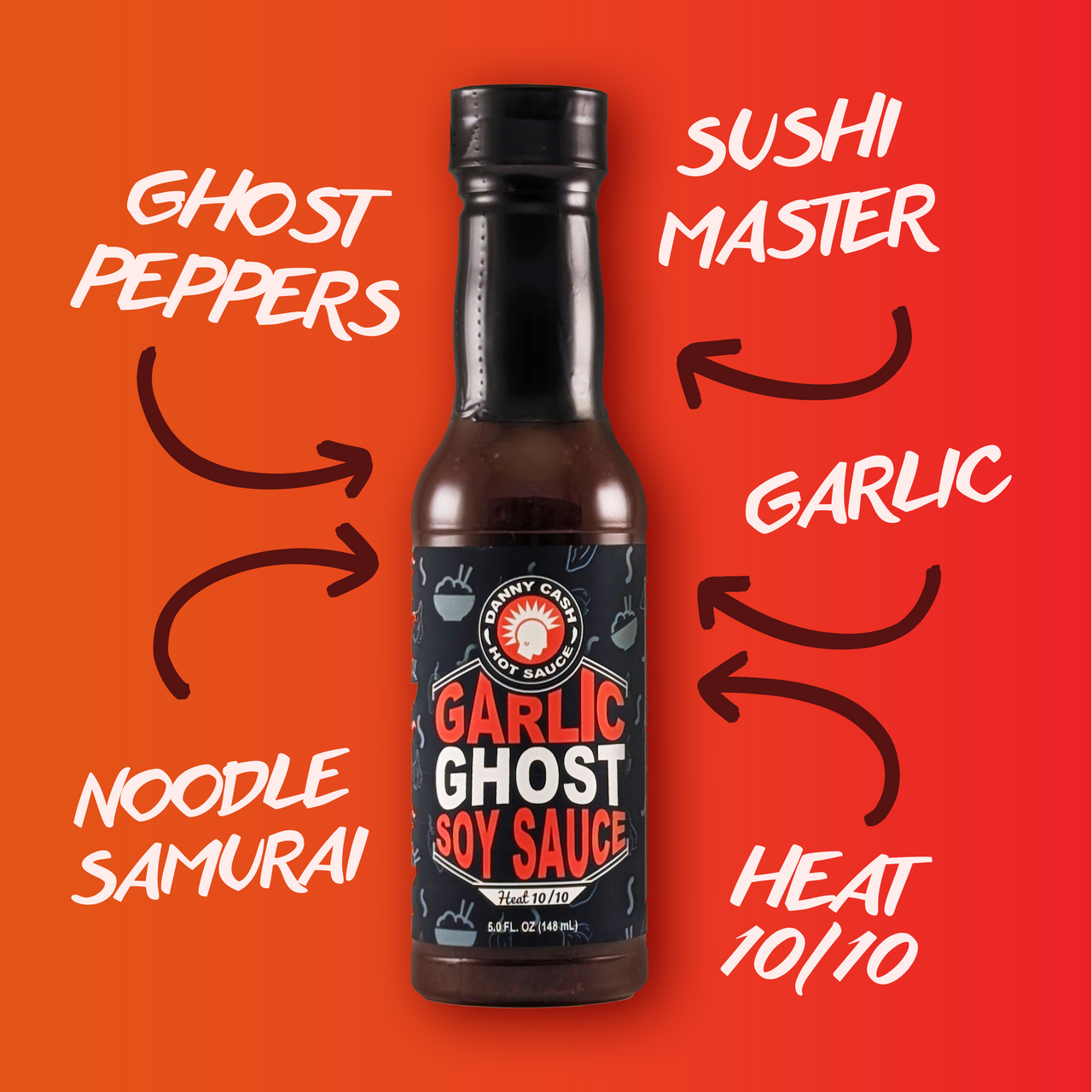 DC40 Danny Cash Garlic Ghost Soy Sauce - Danny Cash Hot Sauce