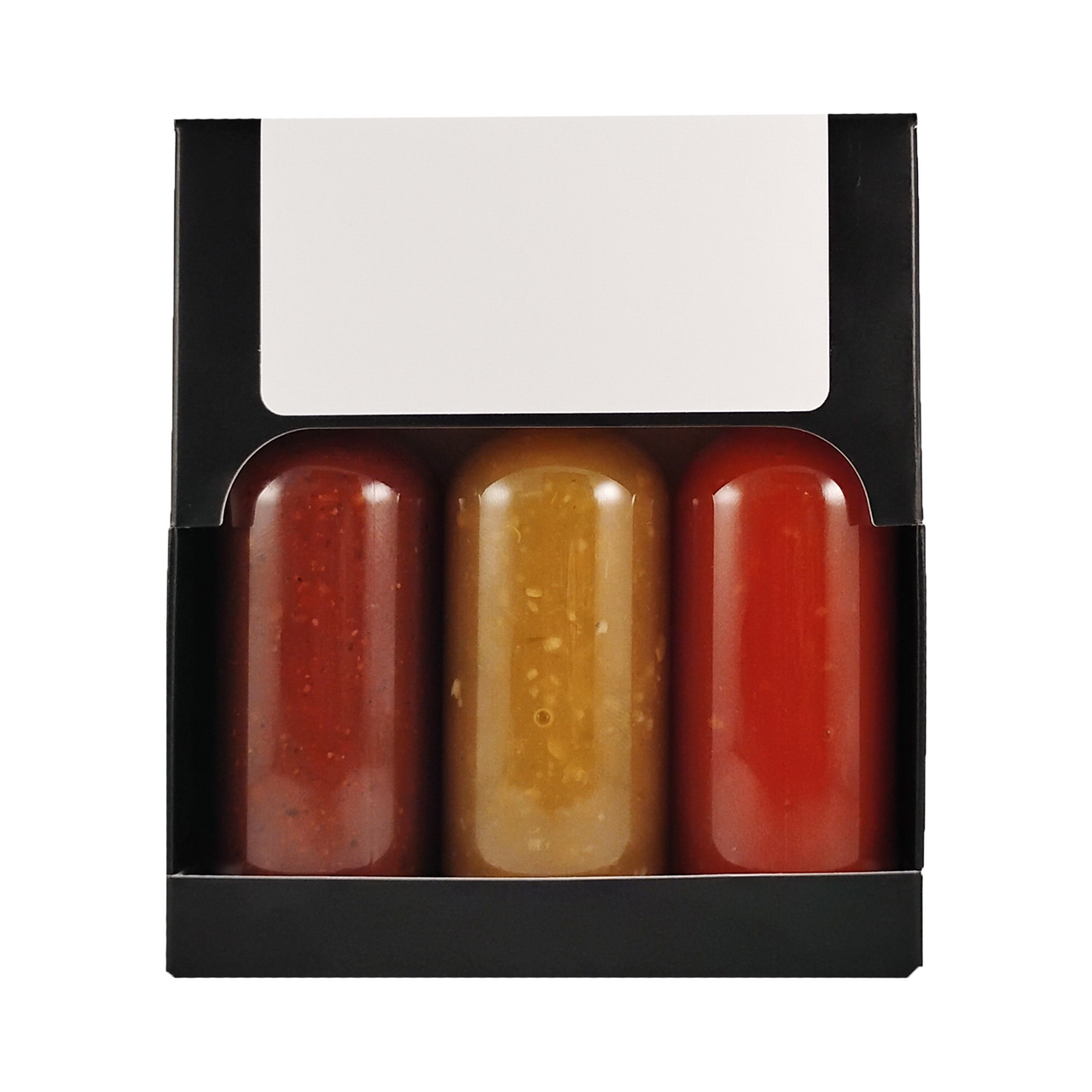 Mini HSGP Matte Black Gift Boxes for Three Mini Hot Sauces