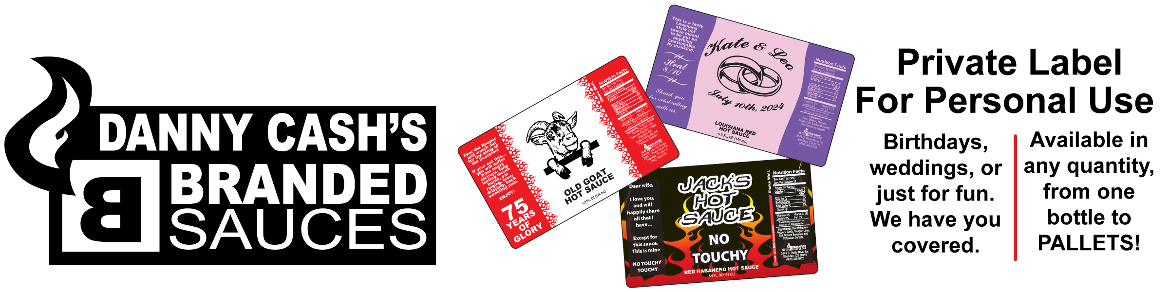 Danny Cash's Branded Sauces