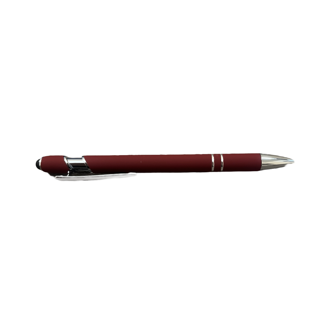 Rubberized Soft Touch Pen with Stylus