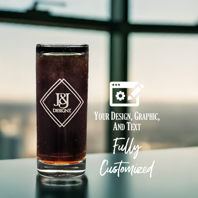 Design Your Own 10.5 oz Etched Tall Highball Glass with Your Design ...