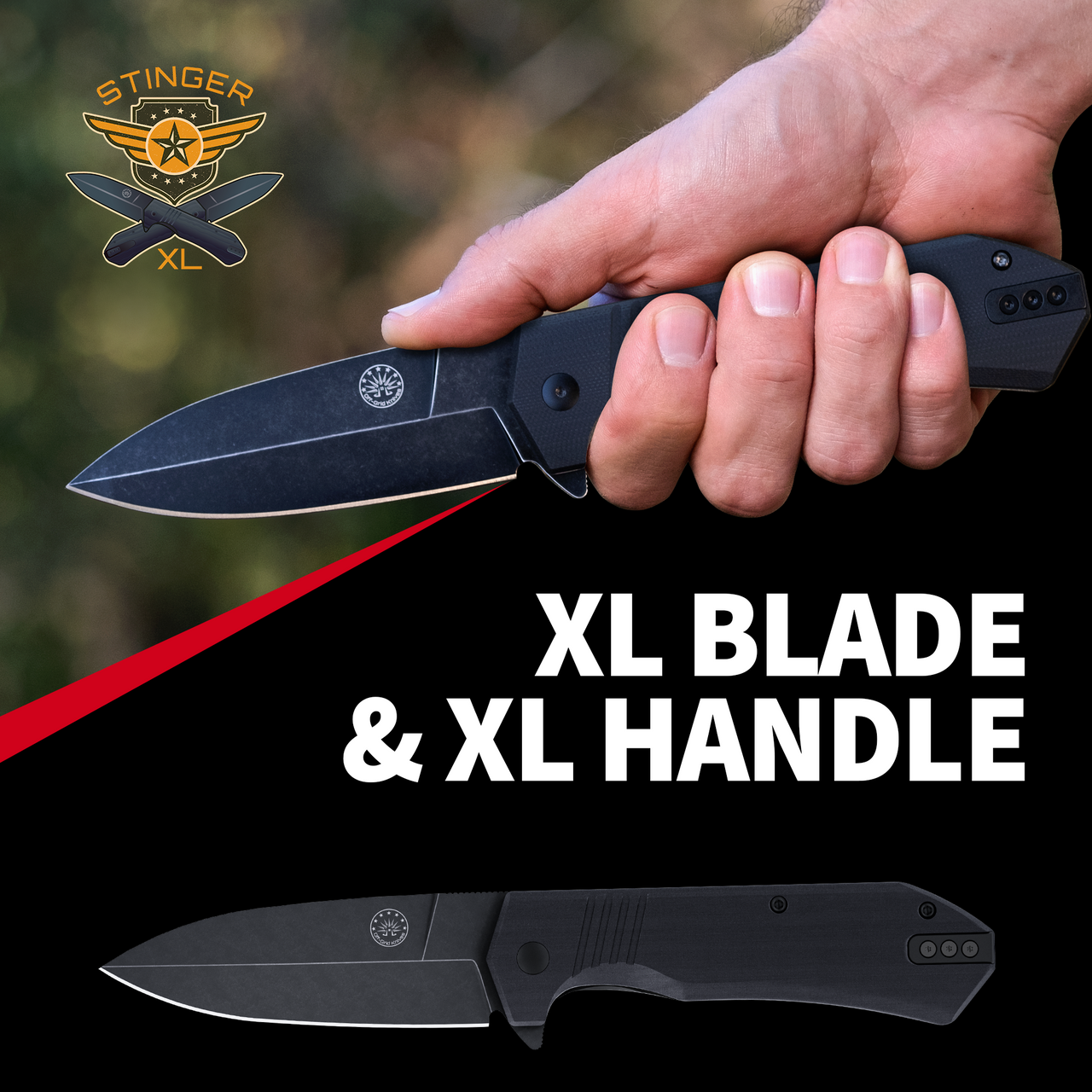 STINGER XL - Blackout with 154CM Knife | Off-Grid Knives