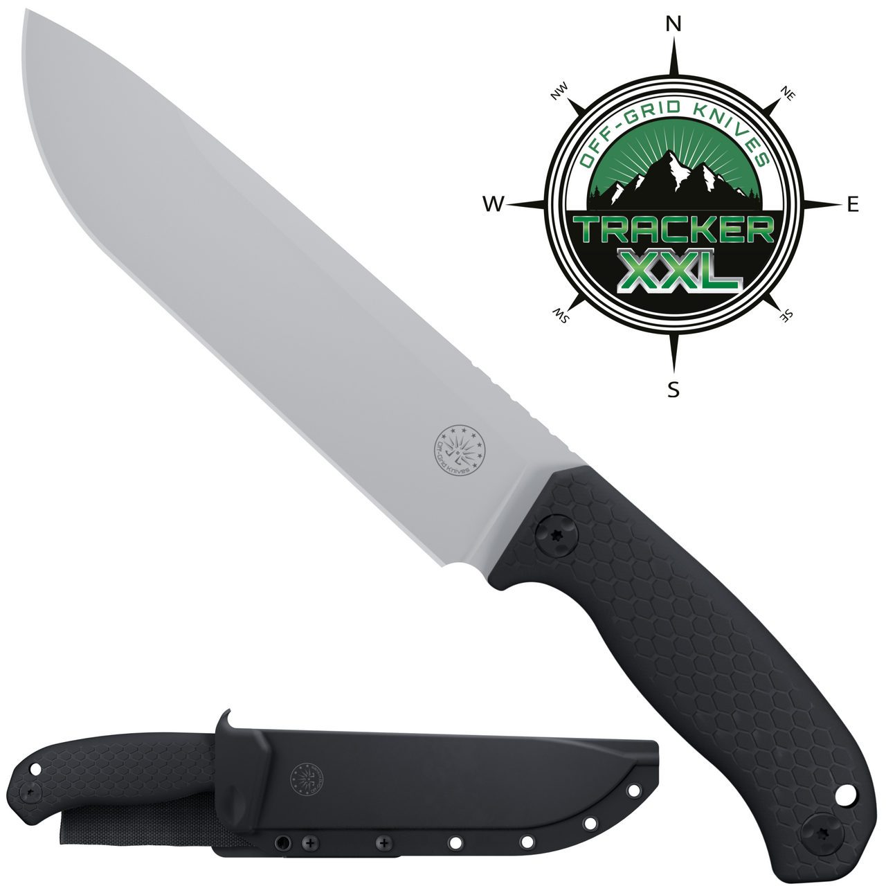 Sharp Tracker XXL - Stonewash Knives | Off-Grid Knives