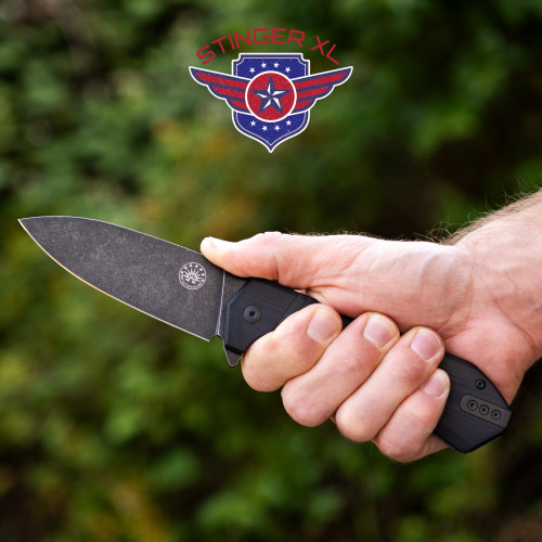 STINGER XL - Drop Point (Blackout) Knife | Off-Grid Knives