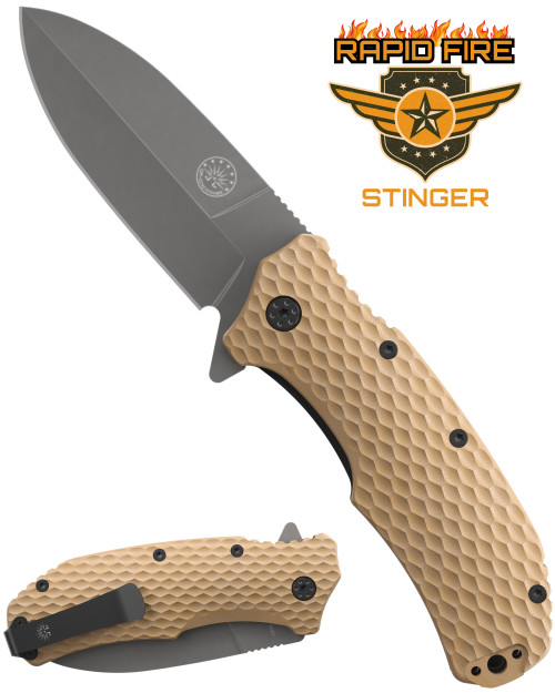 RAPID FIRE STINGER KNIFE - Coyote | Off-Grid Knives
