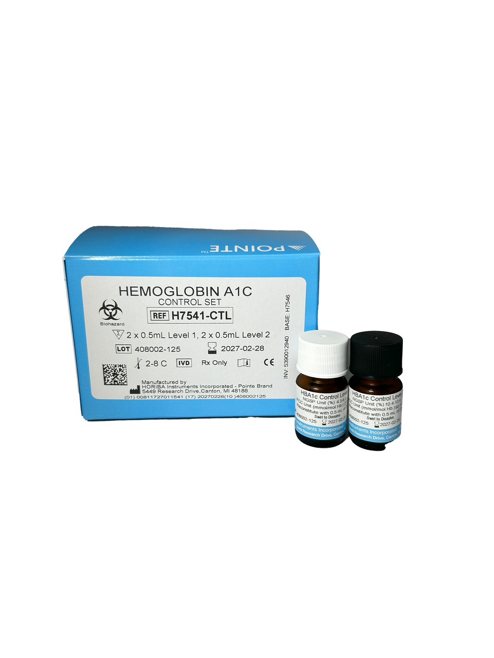 Hemoglobin A1c Control Set H7541-CTL, Level 1: 2 x 0.5 mL, Level 2: 2 x ...