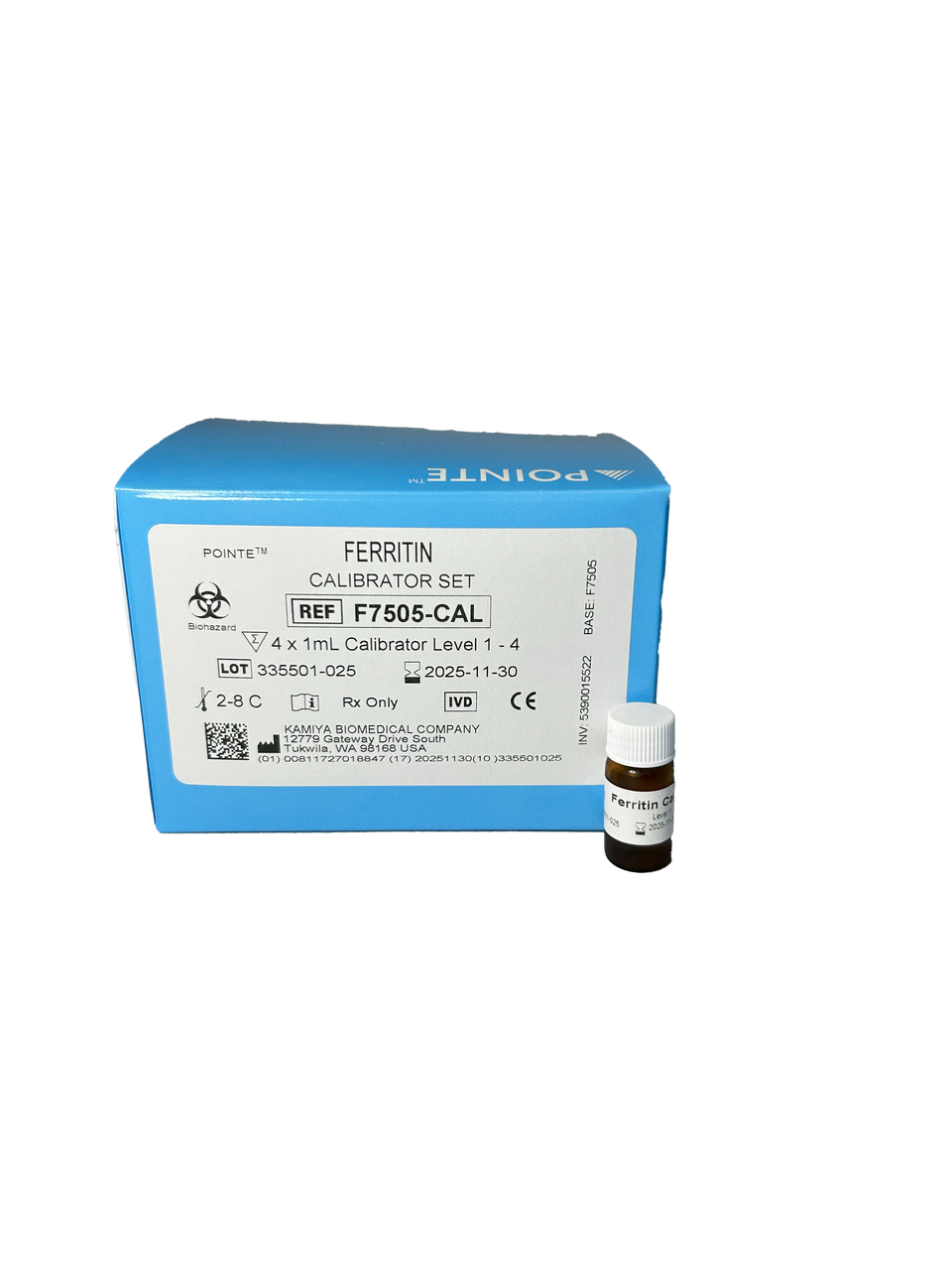 Ferritin calibrator Set F7505-calibrator, 4 x 1 mL Level 1-4 ...
