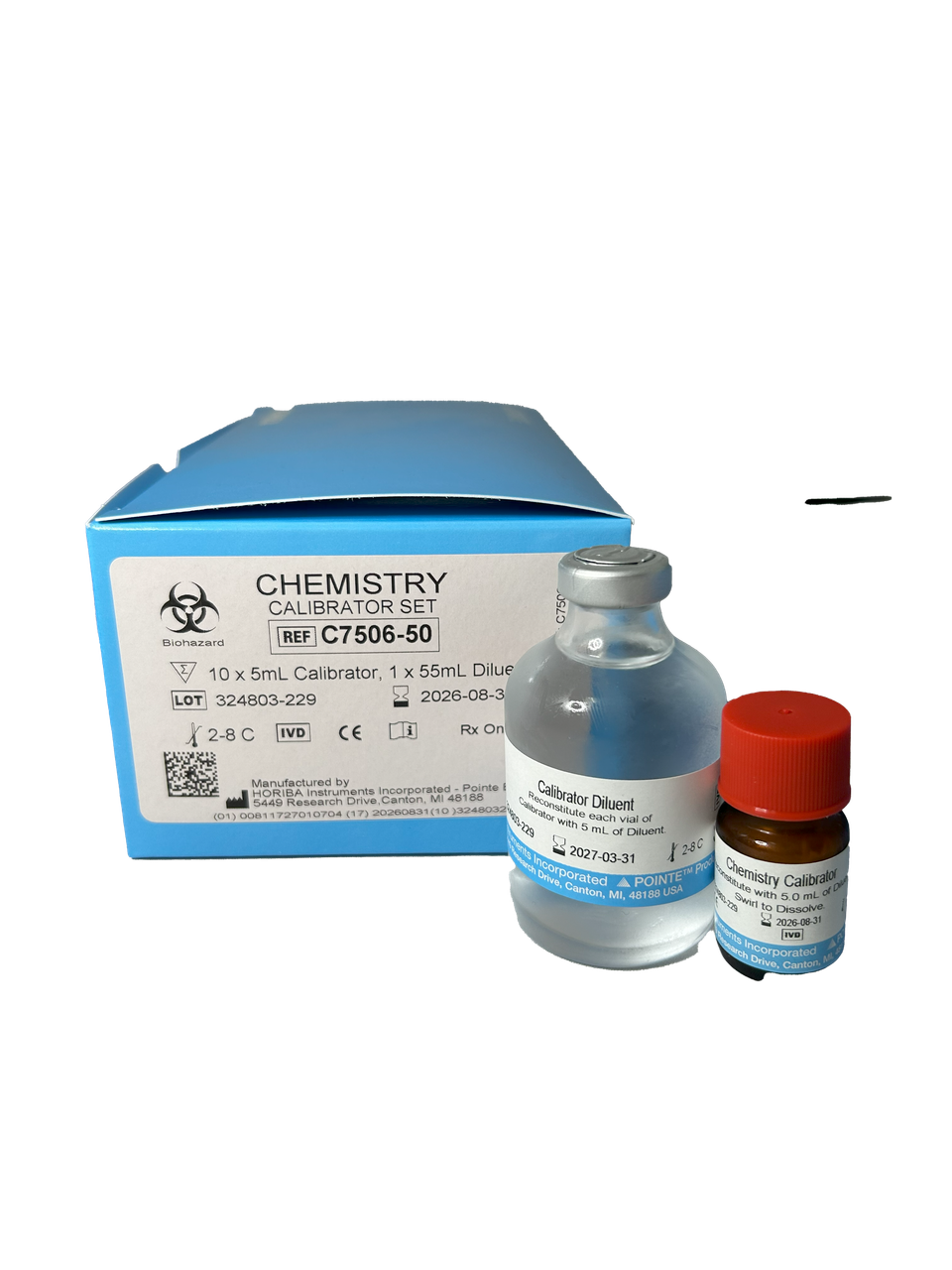 Chemistry calibrator Set C7506-50, 10 x 5 mL calibrator, 1 x 55 mL ...