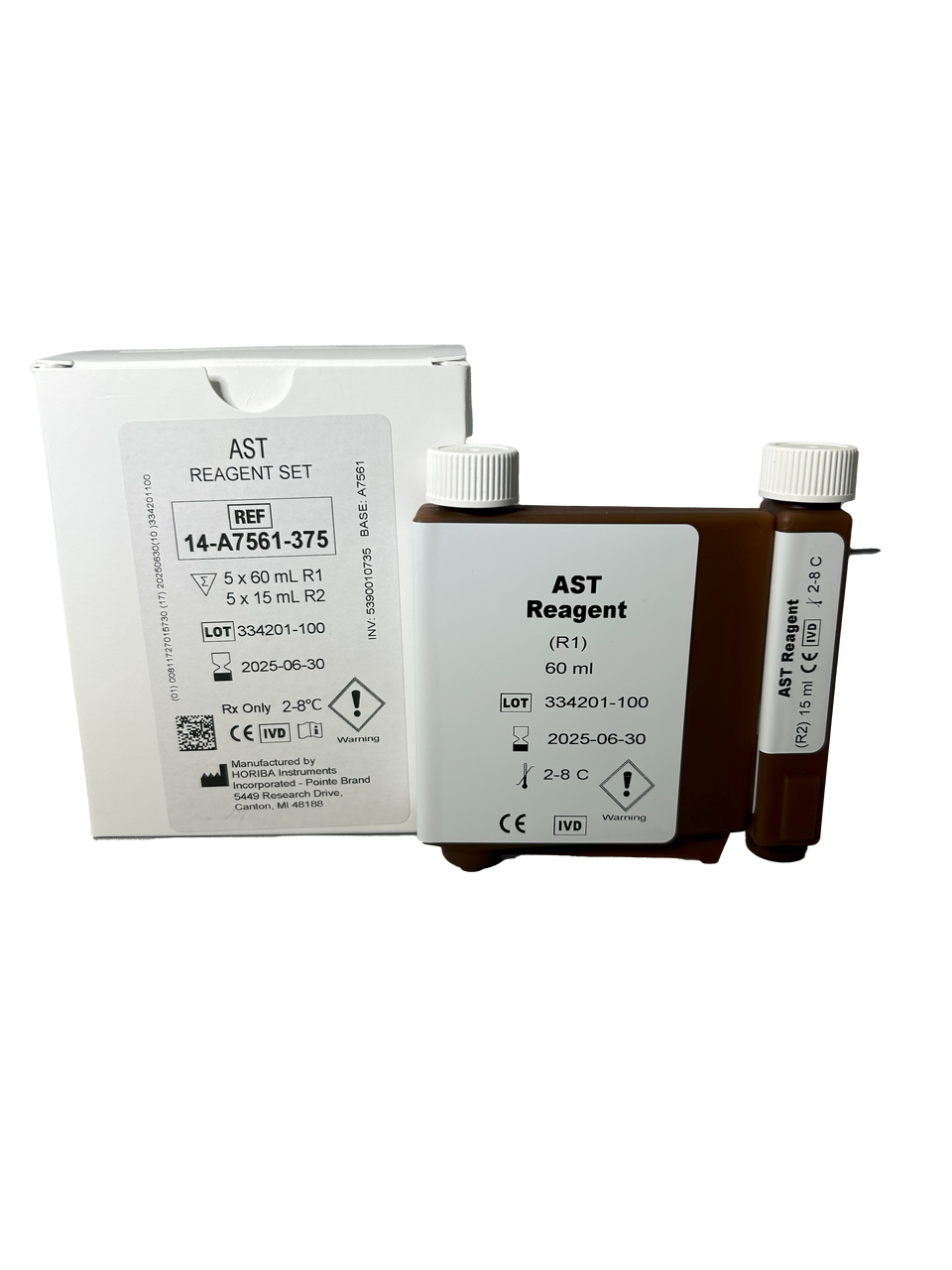 AST Reagent Set 14-A7561-375, R1: 5 x 60 mL, R2: 5 x 15 mL (5390010735 ...