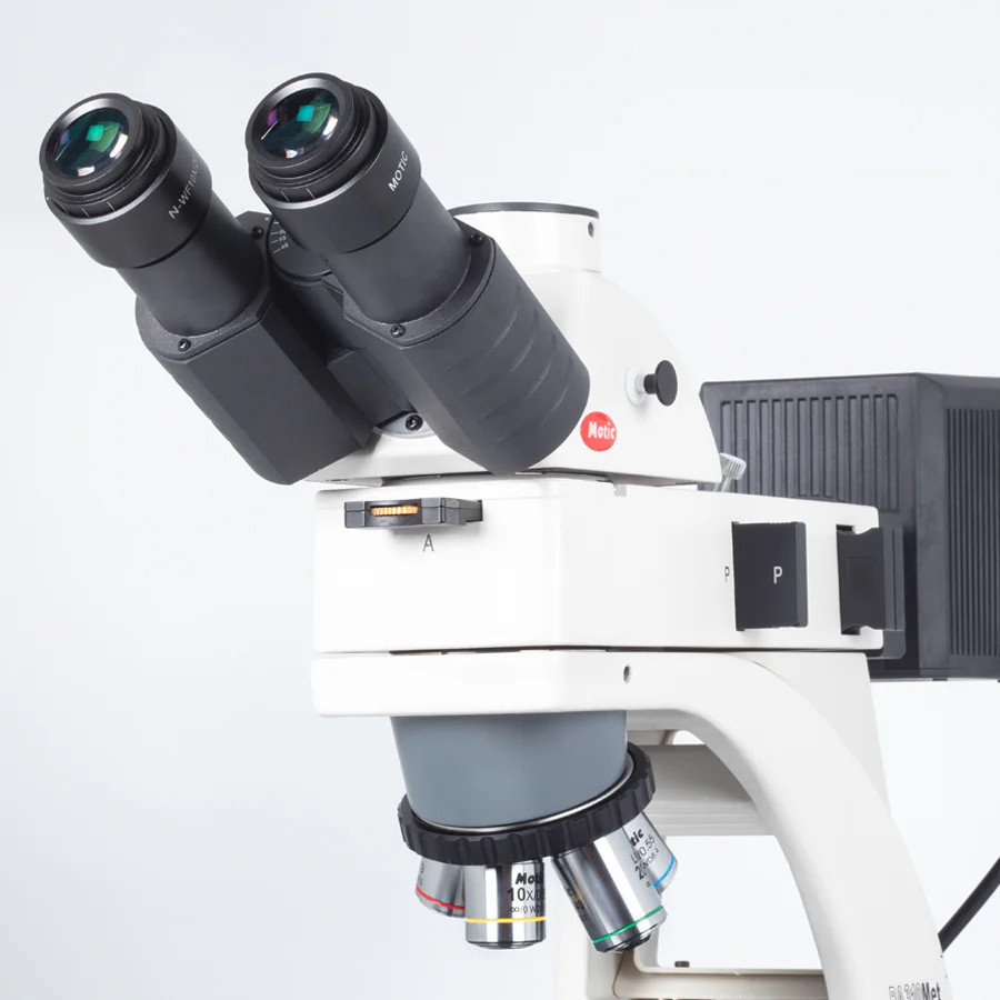 Motic® BA310Met-T Trinocular Microscope (Stroke 6”x 4” Stage)