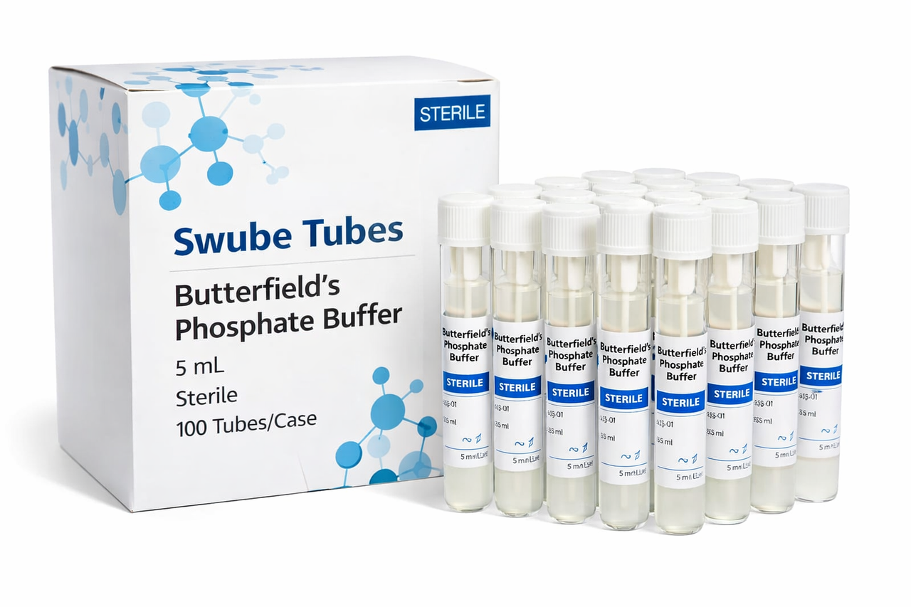 Butterfield’s Phosphate Buffer Sampling Tube, 5mL (Swube Tube), Sterile ...