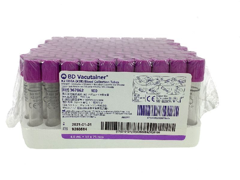 BD® 367862 Vacutainer™ Plus Plastic EDTA Blood Collection Tubes, 13 x ...