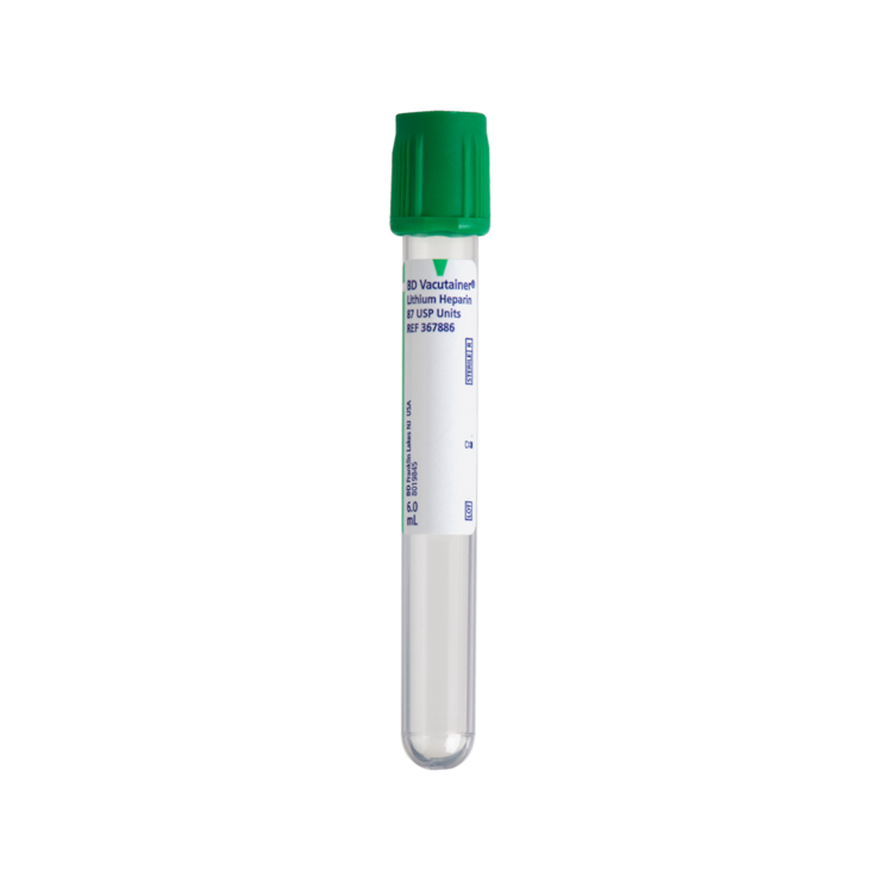 BD® 367886 Vacutainer™ Plus Plastic Heparin Blood Collection Tubes with ...