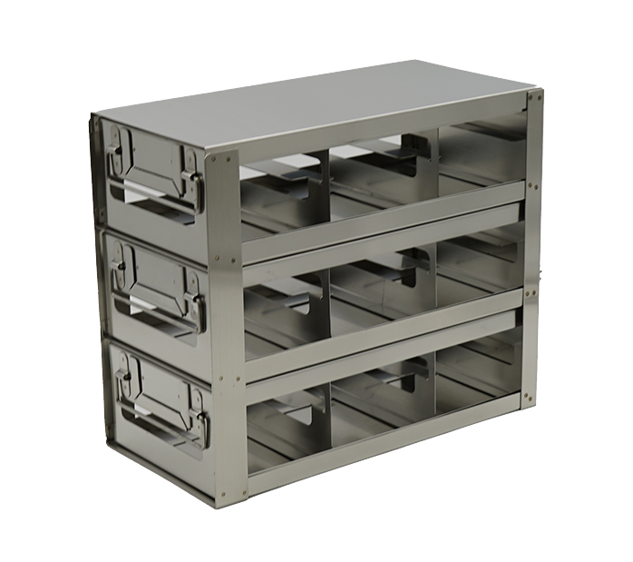 Upright Freezer Rack for SBS formatted boxes, 6x3 configuration