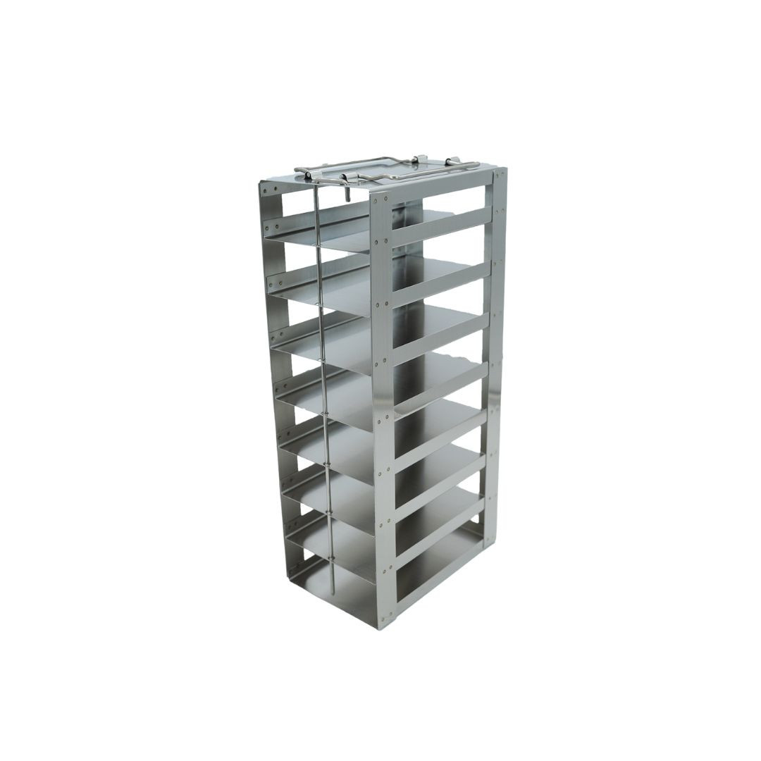 Vertical Freezer Rack for 25-Place Slide Boxes, Holds 8 boxes