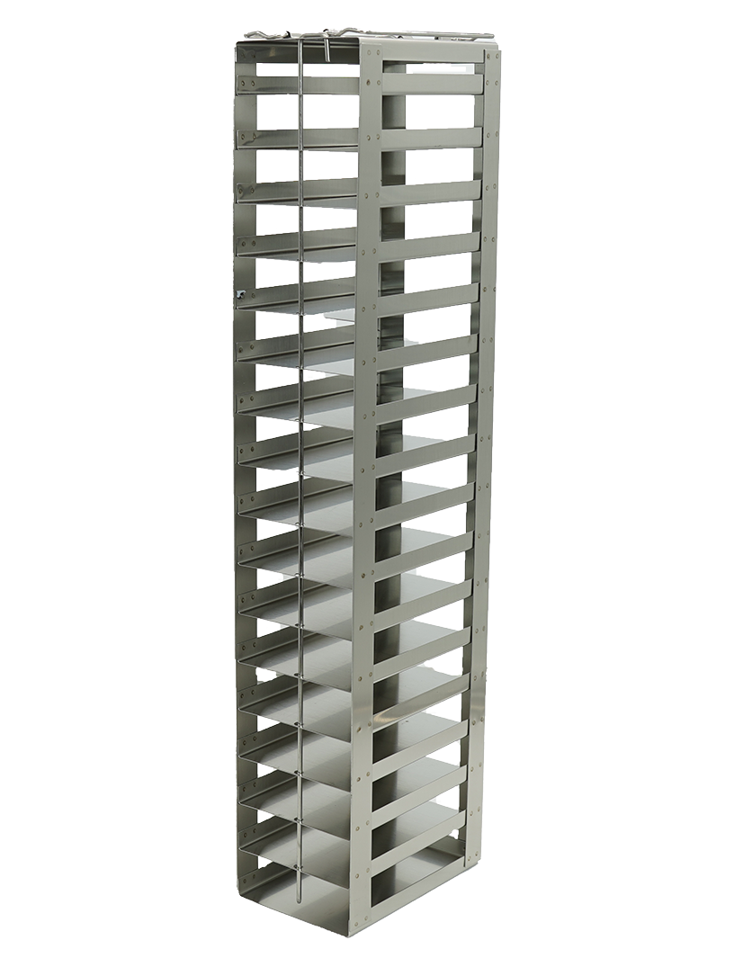 Vertical Freezer Rack for SBS Formatted Boxes, Holds 17 Boxes