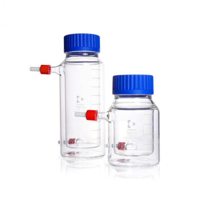 DURAN® GLS 80® Laboratory Bottle, double walled (jacketed), wide mouth ...