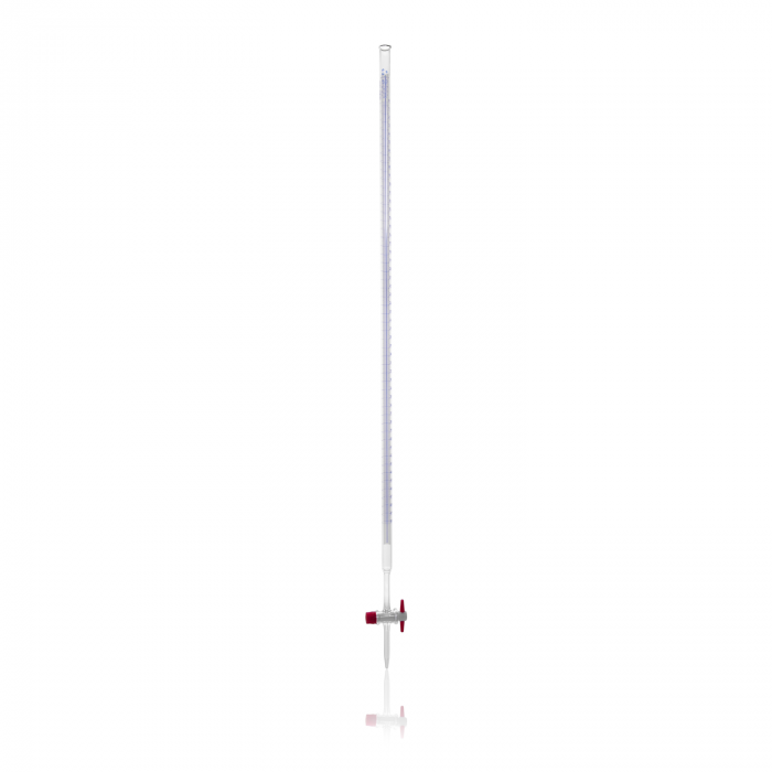 DURAN® Burette, Class AS, with Schellbach stripe and PTFE key, 50 mL, 2 ...