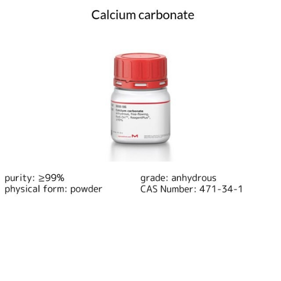 Calcium carbonate, 1 X 500 g (900500-500G) | MilliporeSigma® (Sigma ...