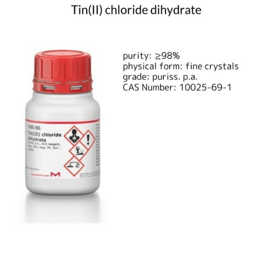 Tin(II) chloride dihydrate, 1 X 500 g (31669-500G) | MilliporeSigma ...