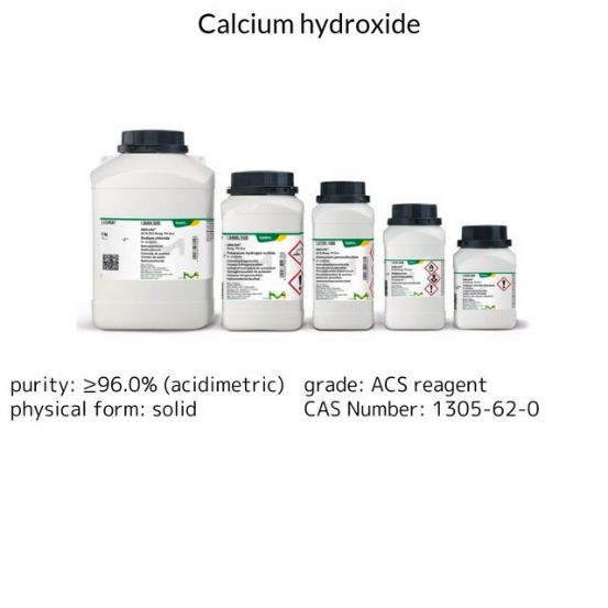 Calcium hydroxide, 1 X 1 kg (1020471000) | MilliporeSigma® (Sigma-Aldrich)