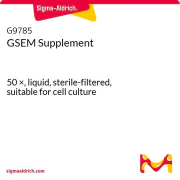 GSEM Supplement, 1 X 100 mL (G9785-100ML) | MilliporeSigma® (Sigma-Aldrich)