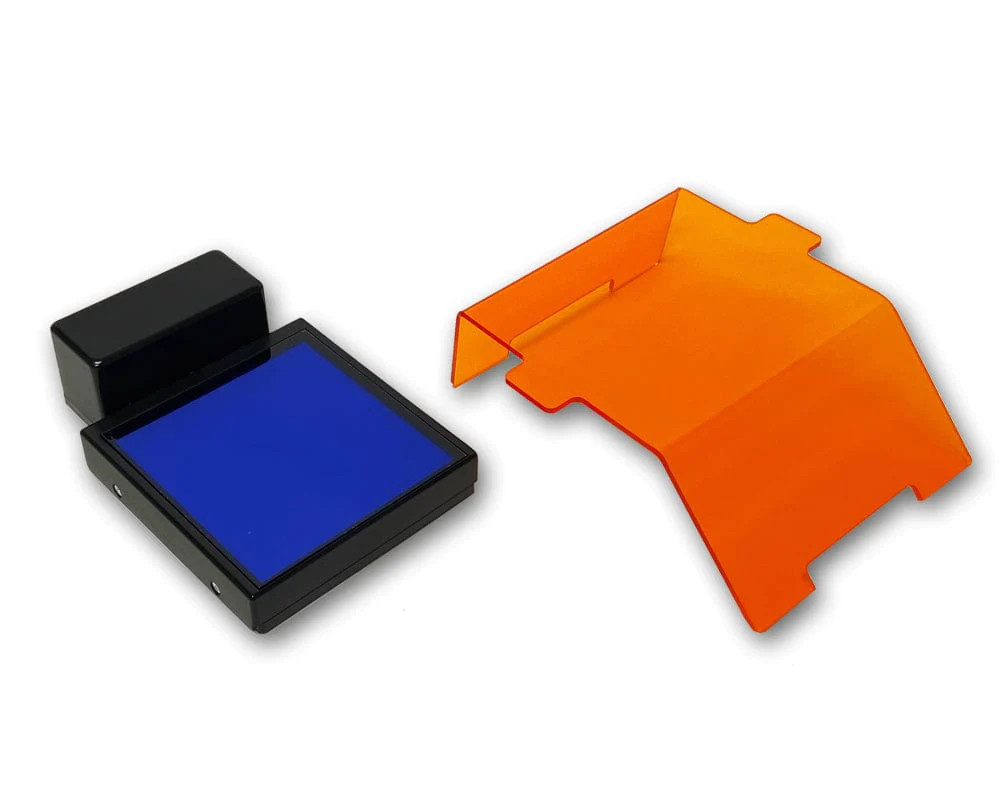 Orange filter cover for mini LED transilluminator