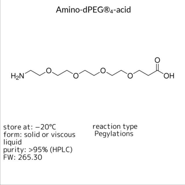 Amino-dPEG®₄-acid, 1 X 100 mg (QBD10244-100MG) | MilliporeSigma® (Sigma ...