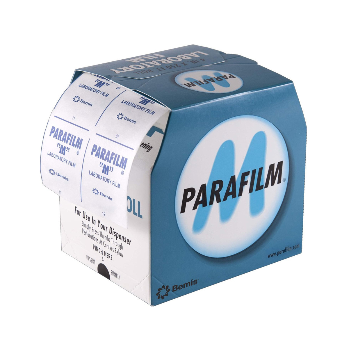 Parafilm M PM999 Lab Sealing Film Roll: 4" Width, 250 ft Long