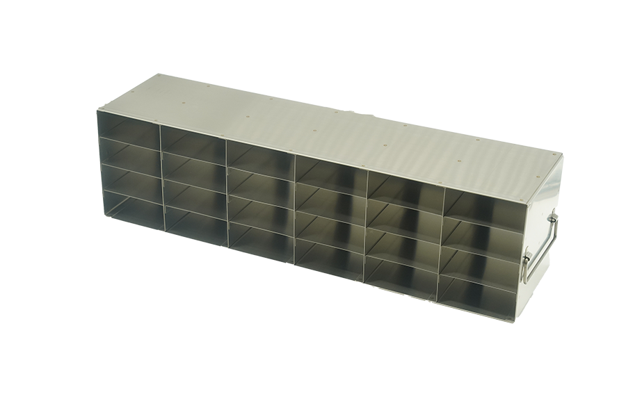 Stainless Steel Upright Freezer Rack for 25-Place Slide Boxes, 5x5, 25 ...