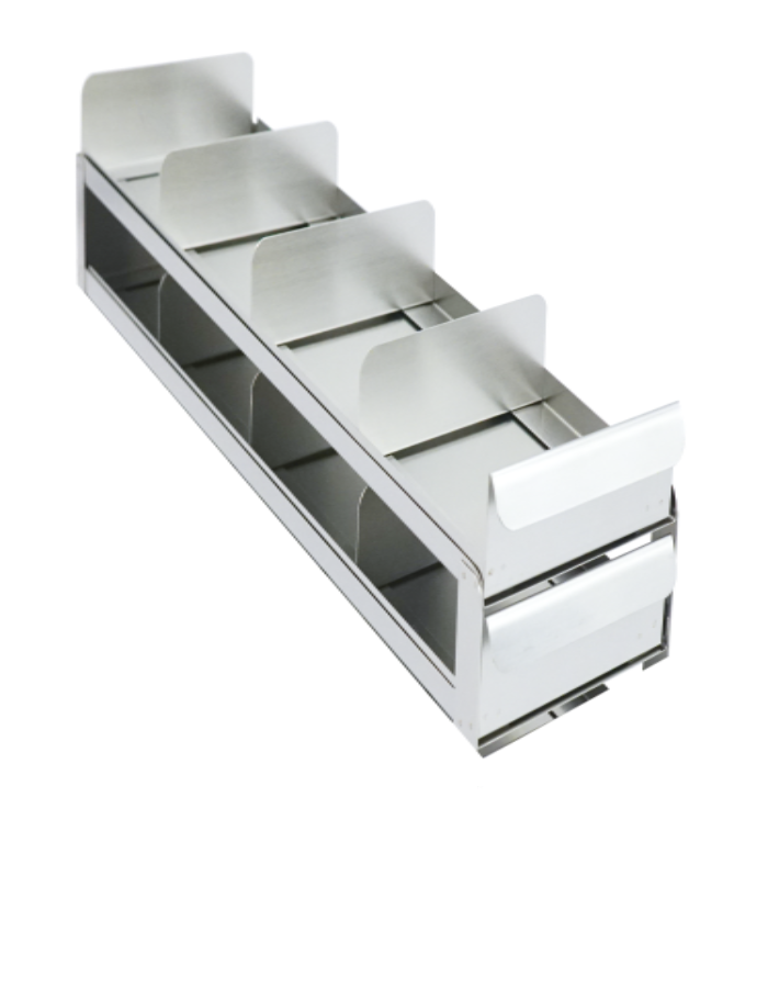 Upright Sliding Tray Freezer Rack for 2" Boxes, 4 x 2 Configuration, 8 ...