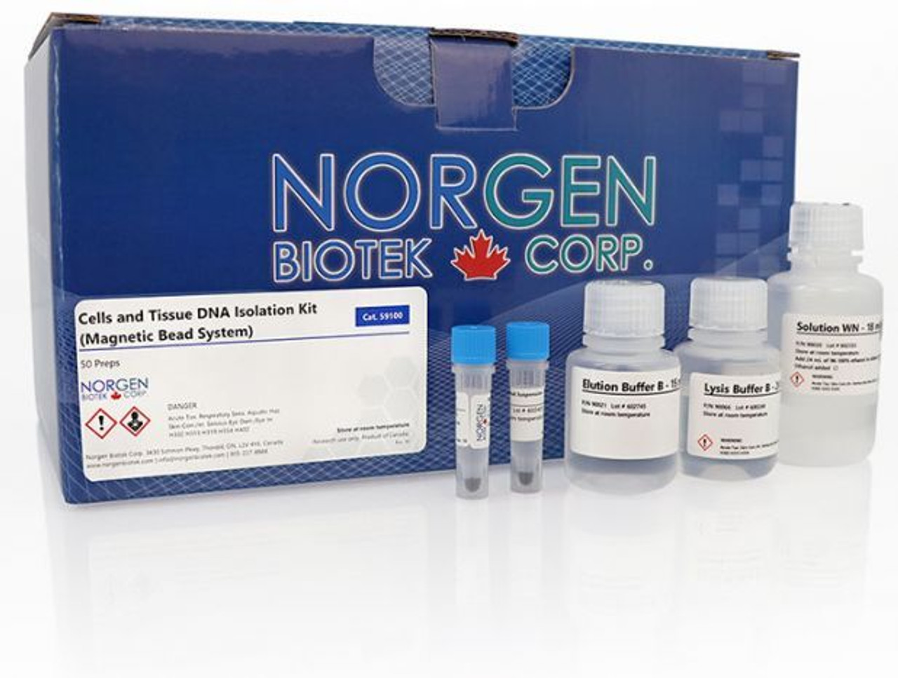 Norgen Biotek™ Cells and Tissue DNA Isolation Kit (Magnetic Bead System), 50 Preps