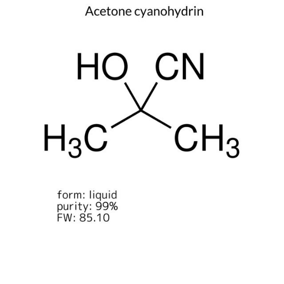 Acetone cyanohydrin, 1 X 5 g (A10000-5G) | MilliporeSigma® (Sigma-Aldrich)
