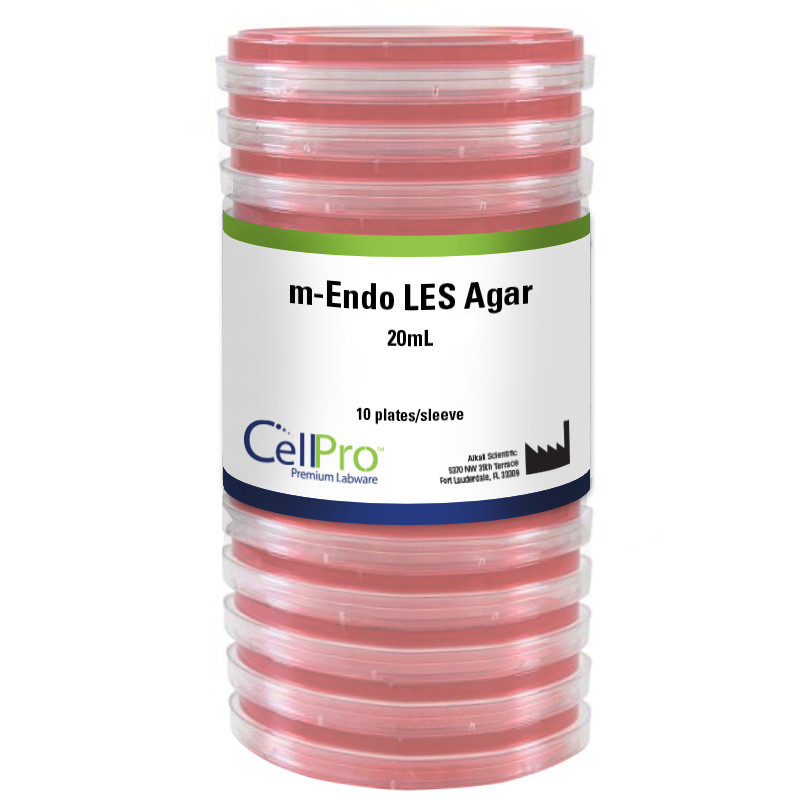m-Endo LES Agar 20mL 60x15mm, 10/Pk